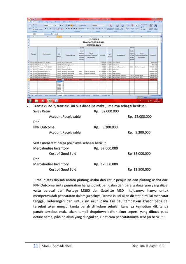 Modul Prod. Akuntansi Program Spreadsheet | PDF