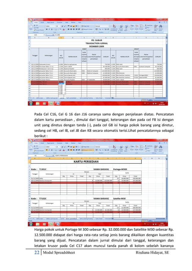Modul Prod. Akuntansi Program Spreadsheet | PDF