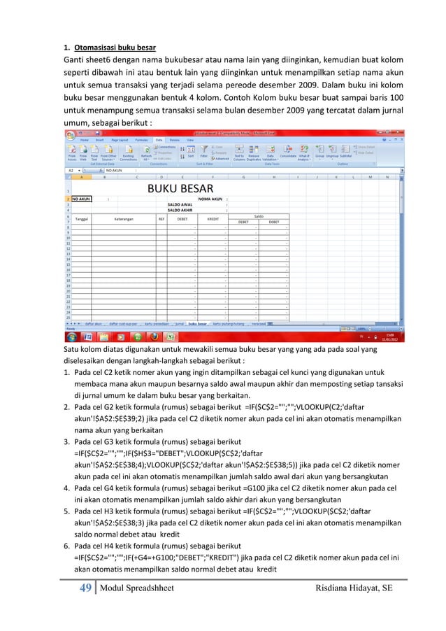 Modul Prod. Akuntansi Program Spreadsheet | PDF