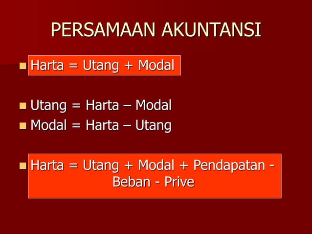 akuntansi usaha - persamaan dasar akuntansi | PPT