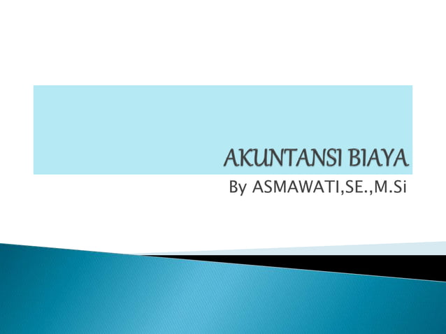 Akuntansi biaya | PPTX