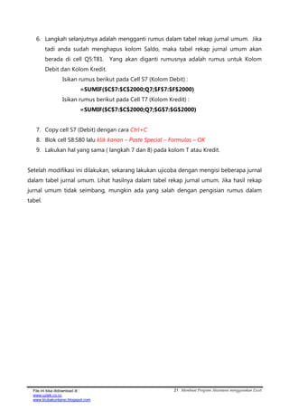 Akuntansi excel | PDF