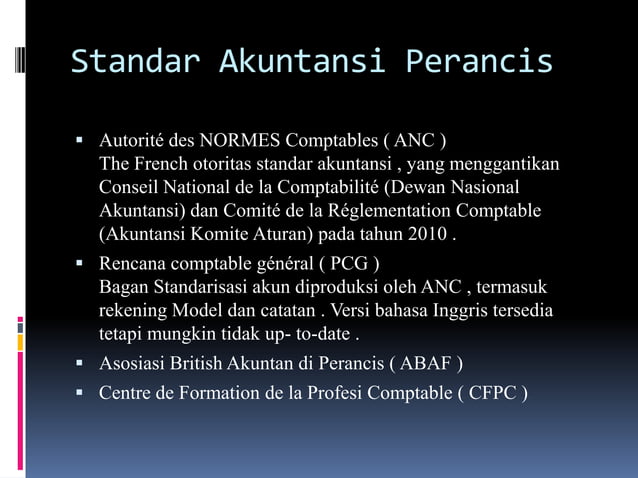 Akuntansi Internasional (Perancis) PPT | PPT
