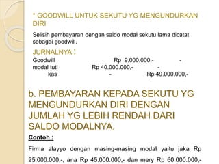 Akuntansi keunagan lanjutan perubahan kepemilikan persekutuan | PPTX