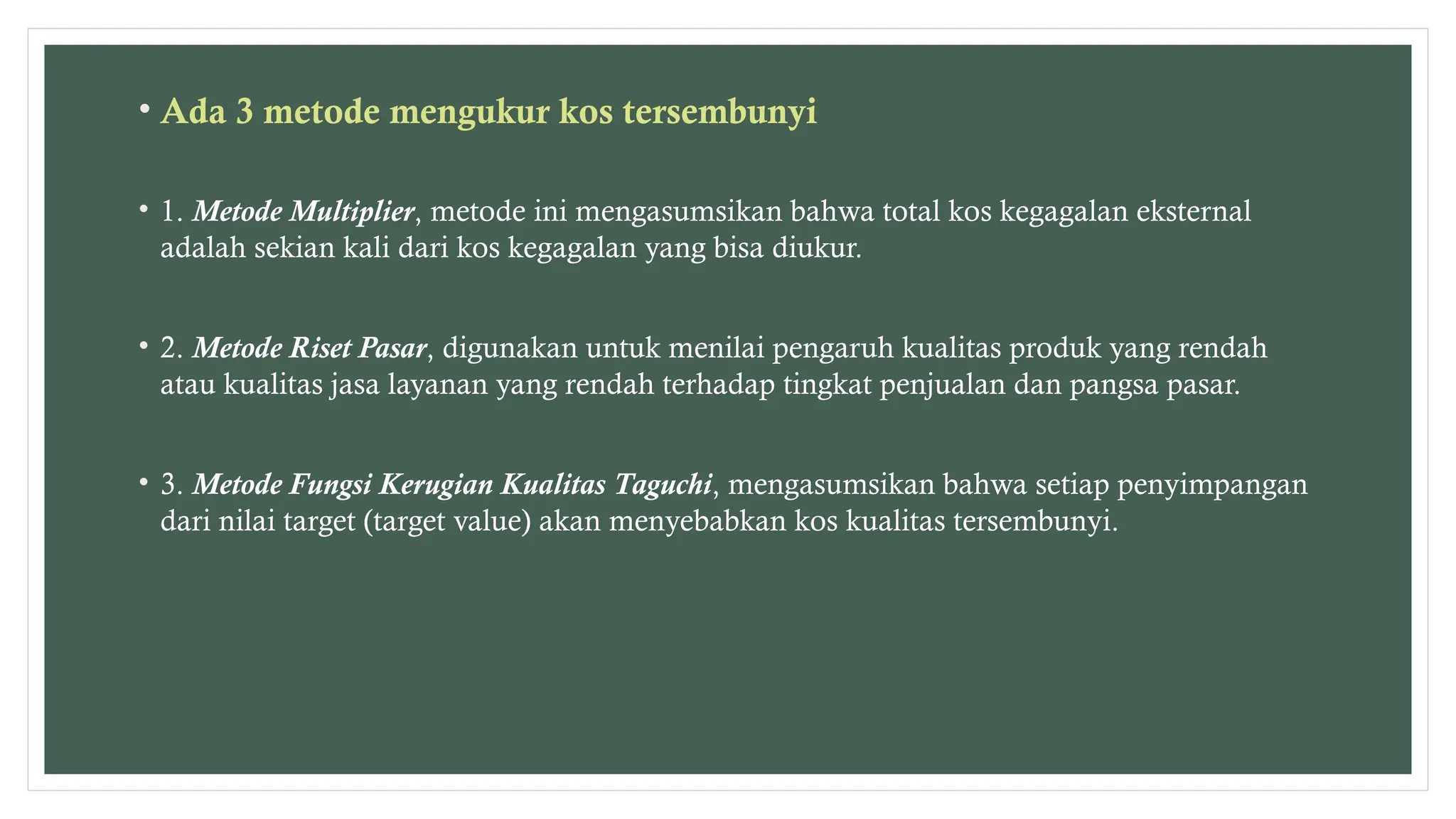 Akuntansi Manajemen analisis kos diferensial dan kualitas | PPTX