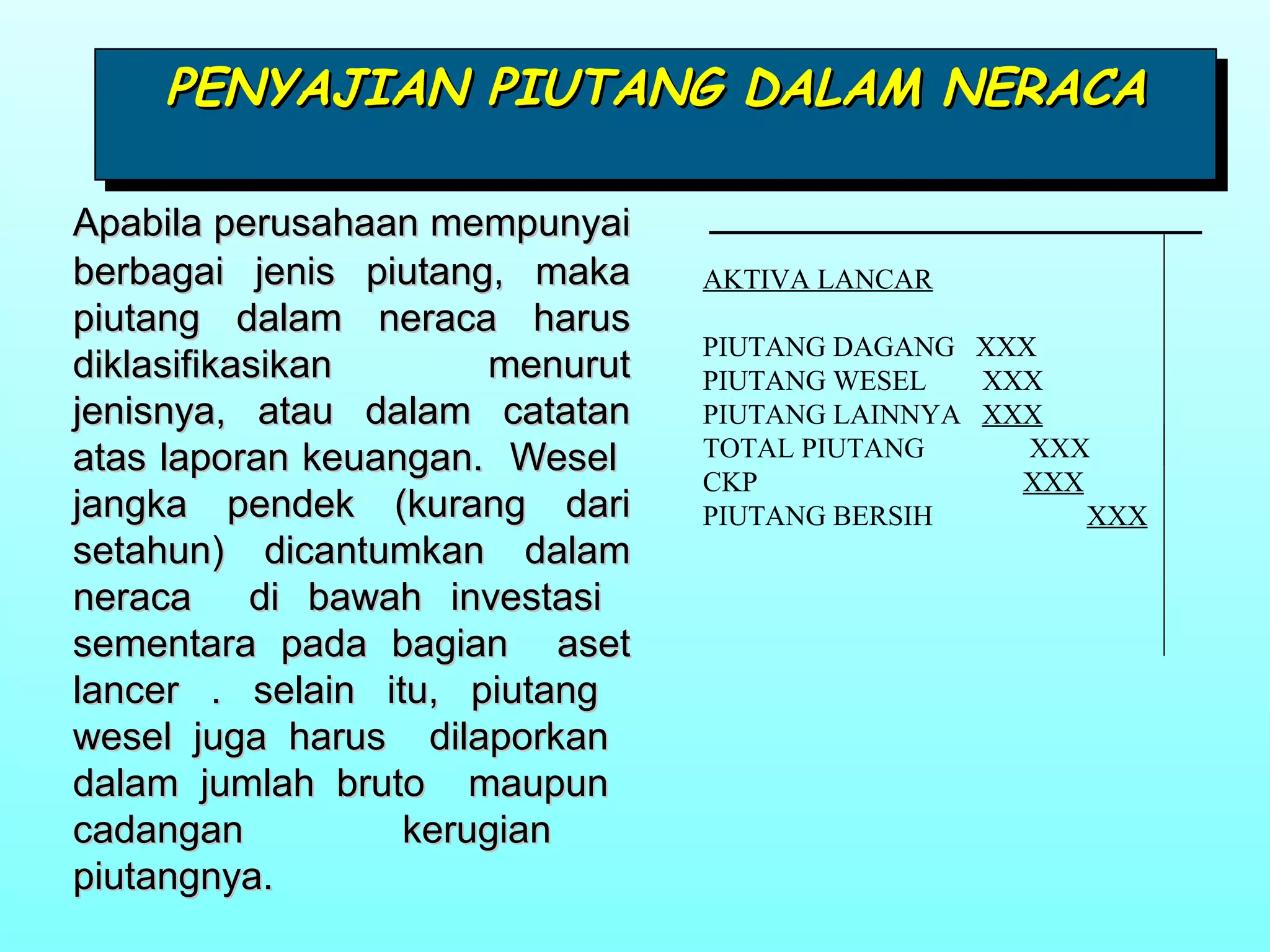 Akuntansi piutang | PPT