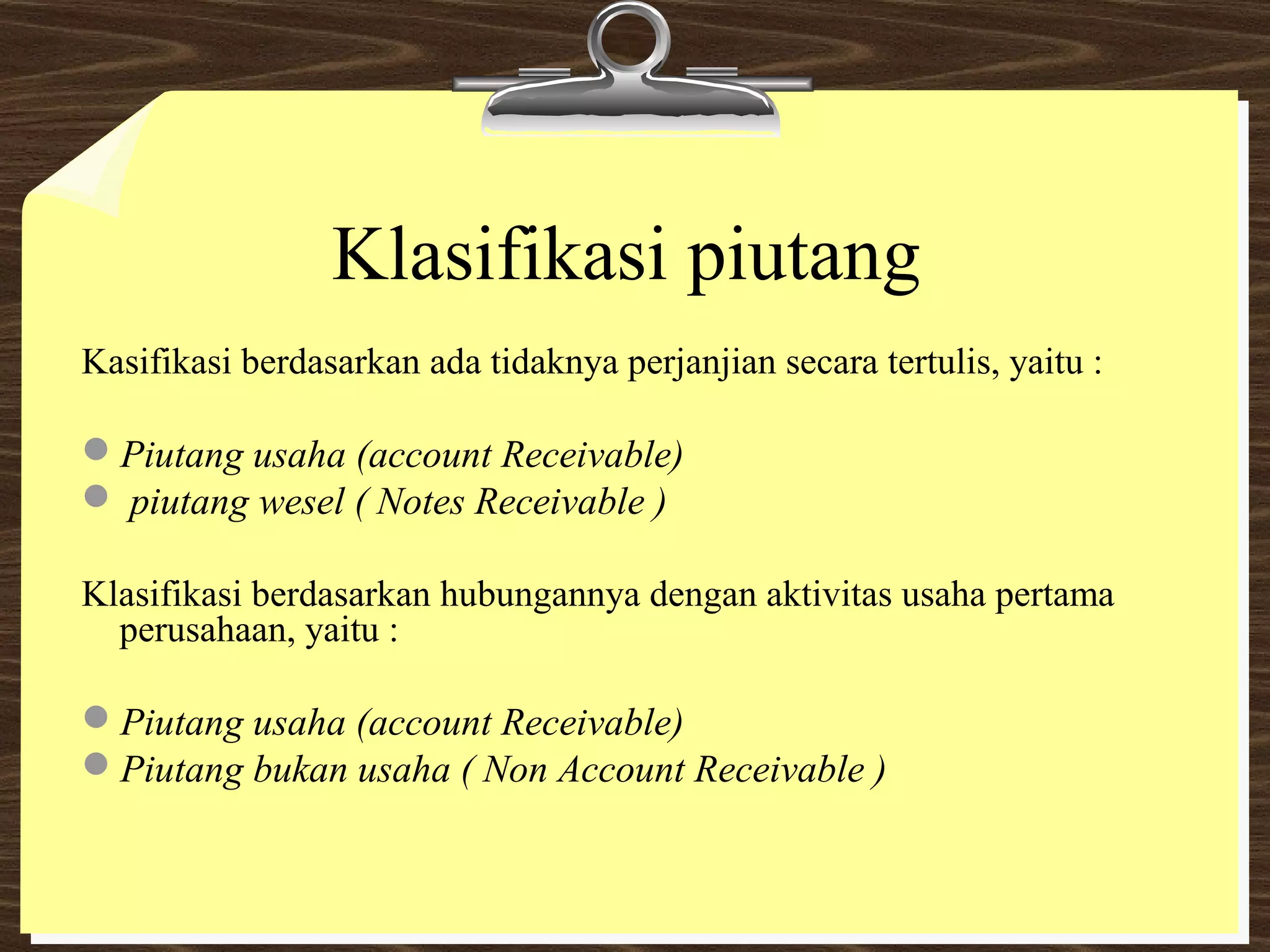 Akuntansi piutang dagang | PPT