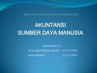 Akuntansi sumber daya manusia | PPTX