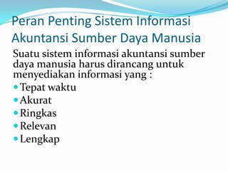 Akuntansi sumber daya manusia | PPTX