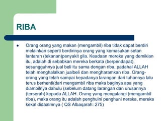 Akuntansi syariah dan Konsep Riba dalam Islam | PPT