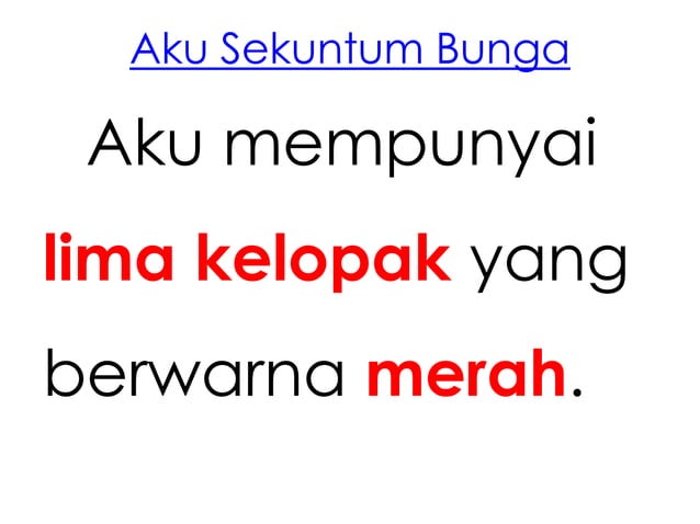 Aku sekuntum bunga_raya | PPT