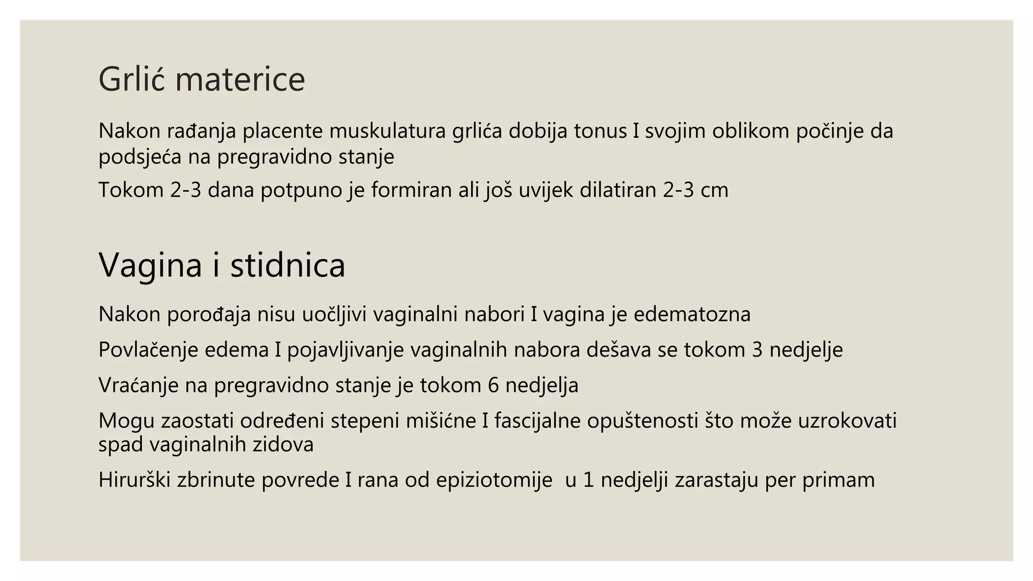 Kliničke karakteristike babinja | PPTX