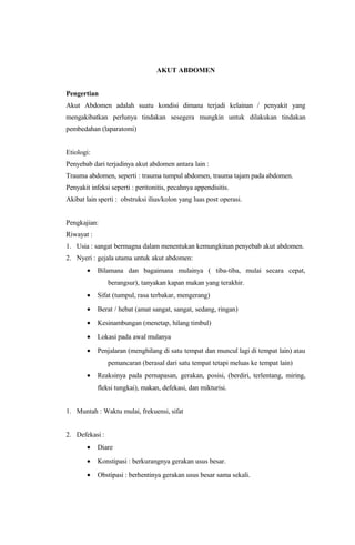 Akut abdomen | DOC