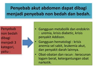 AKUT ABDOMEN DAN KERACUNAN MATERI KULIAH | PPT