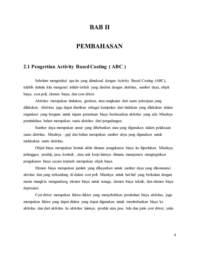 Akutansi manajemen abc & abm | DOCX