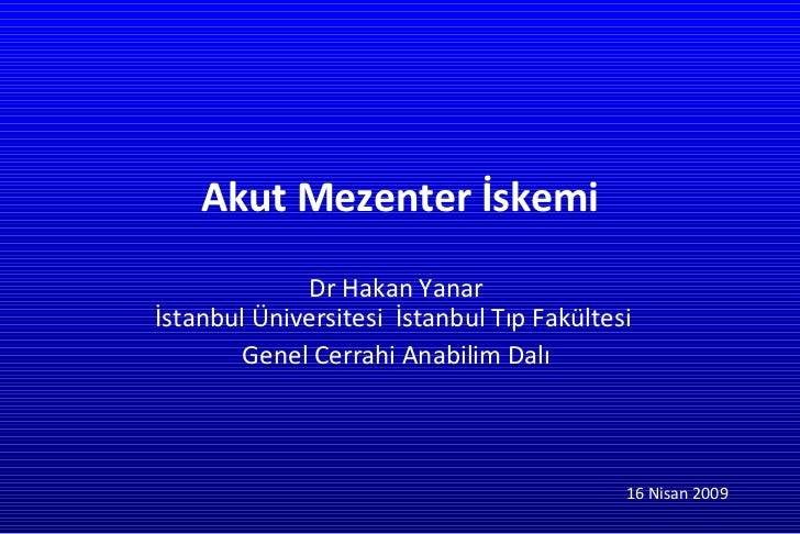 Akut mezenter iskemi