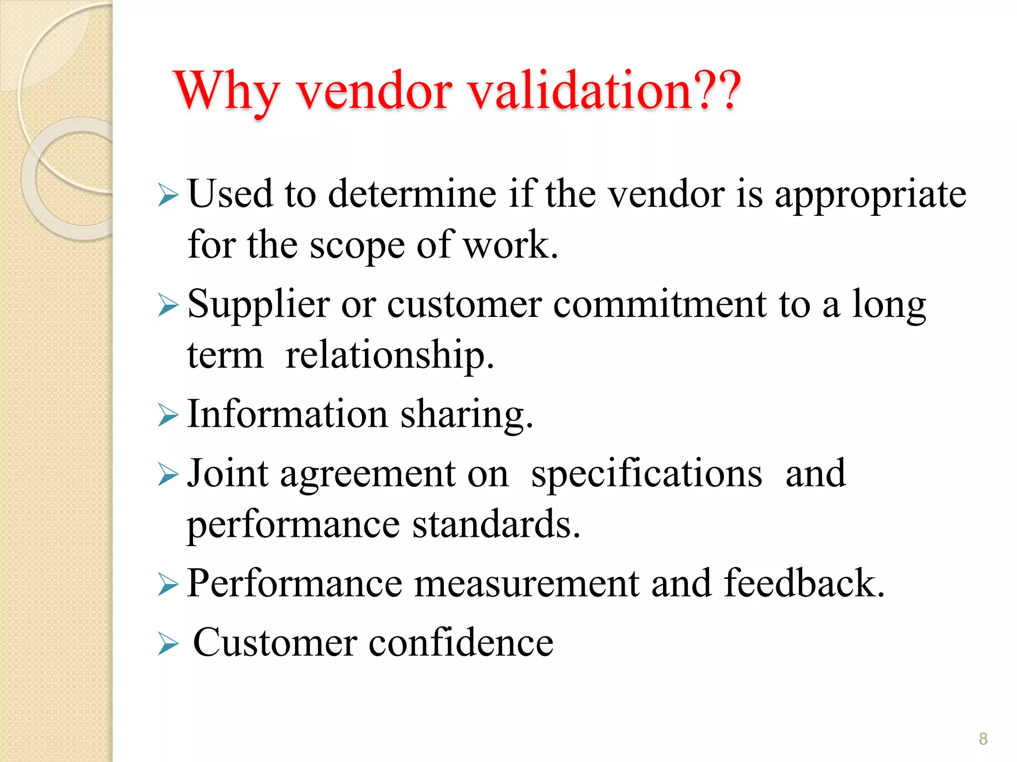 vendor validation by akshay kakde | PPTX