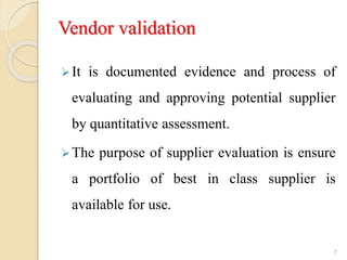 vendor validation by akshay kakde | PPTX