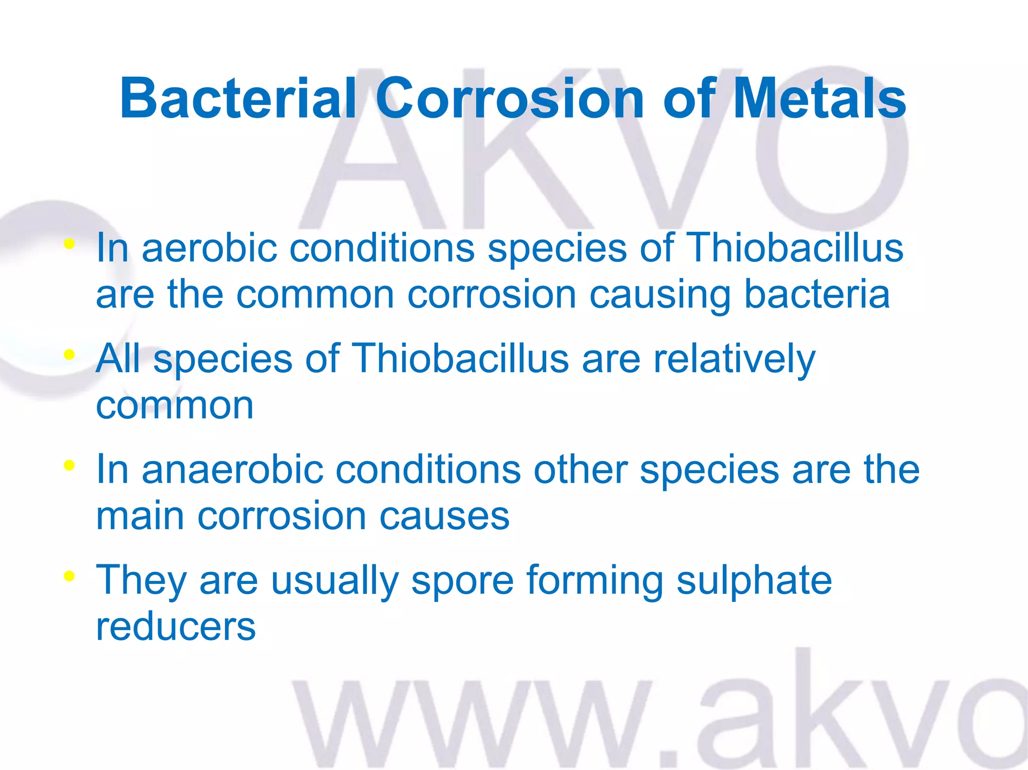 Akvo - basic microbiology & bacterial metal corrosion | PPT
