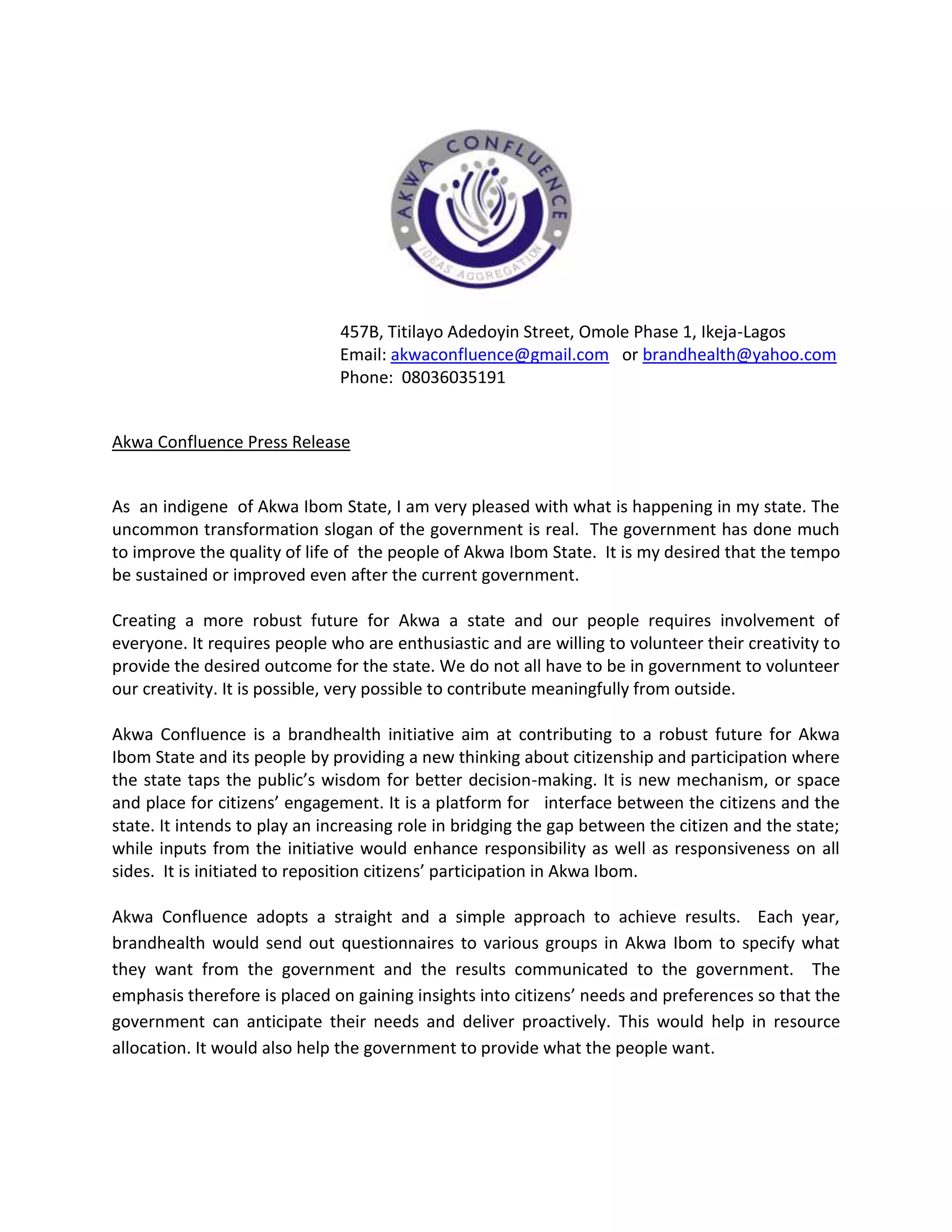 Akwa confluence | PDF