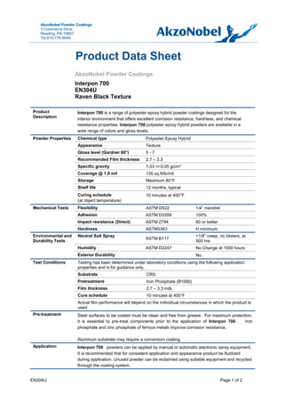 Akzo nobel en304u_interpon 700 | PDF