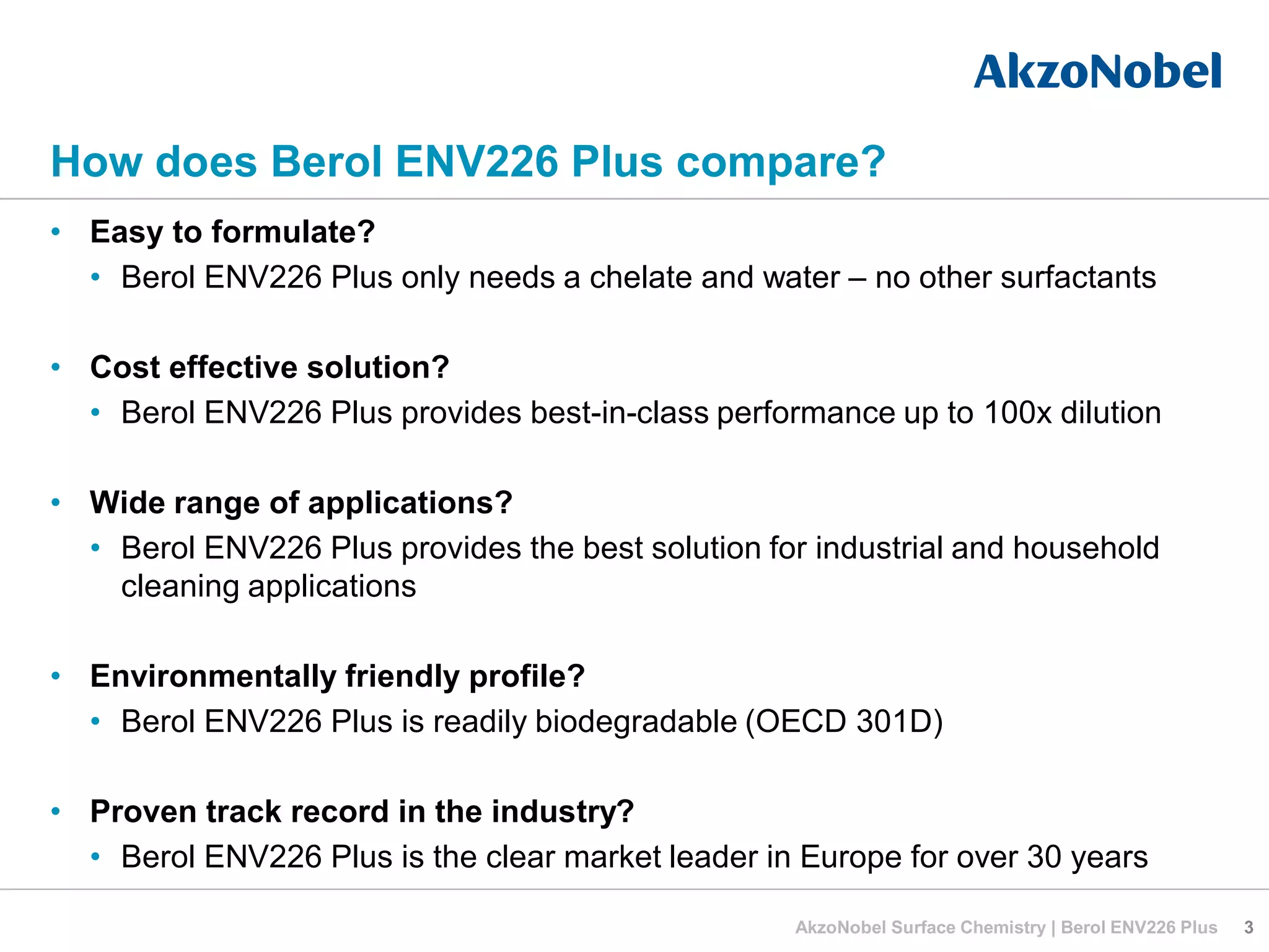 Berol® ENV226 Plus - a formulator’s delight | PDF