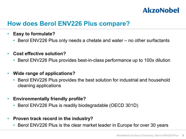 Berol® ENV226 Plus - a formulator’s delight | PDF
