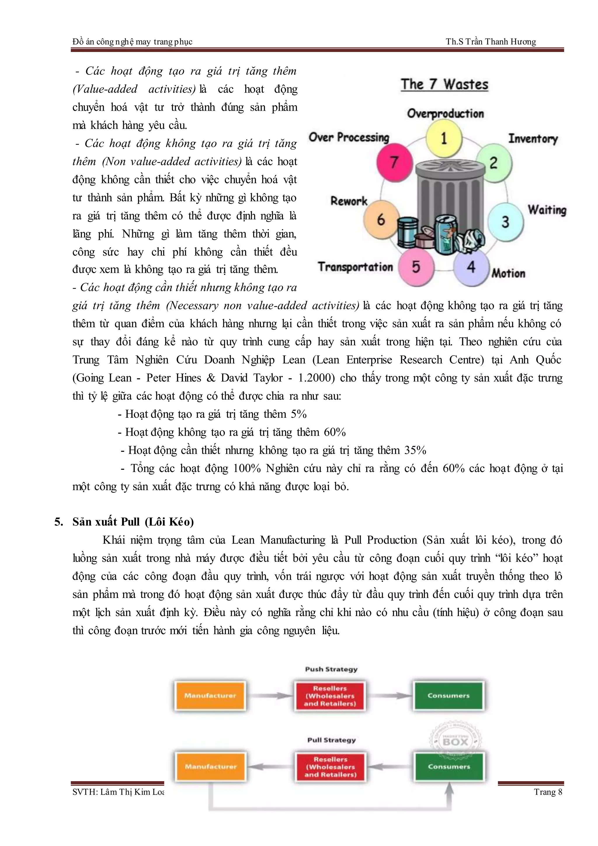 [ĐỒ ÁN NGÀNH MAY] Công Nghệ Lean Manufacturing – Lâm Thị Kim Loan | DOCX
