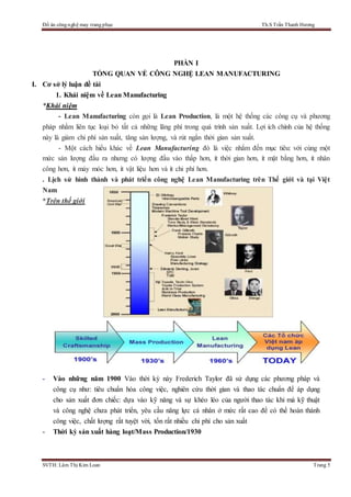 [ĐỒ ÁN NGÀNH MAY] Công Nghệ Lean Manufacturing – Lâm Thị Kim Loan | DOCX