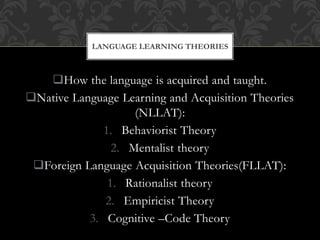 Behaviorism ,Introduction to language Learning Theories & Behaviorist ...