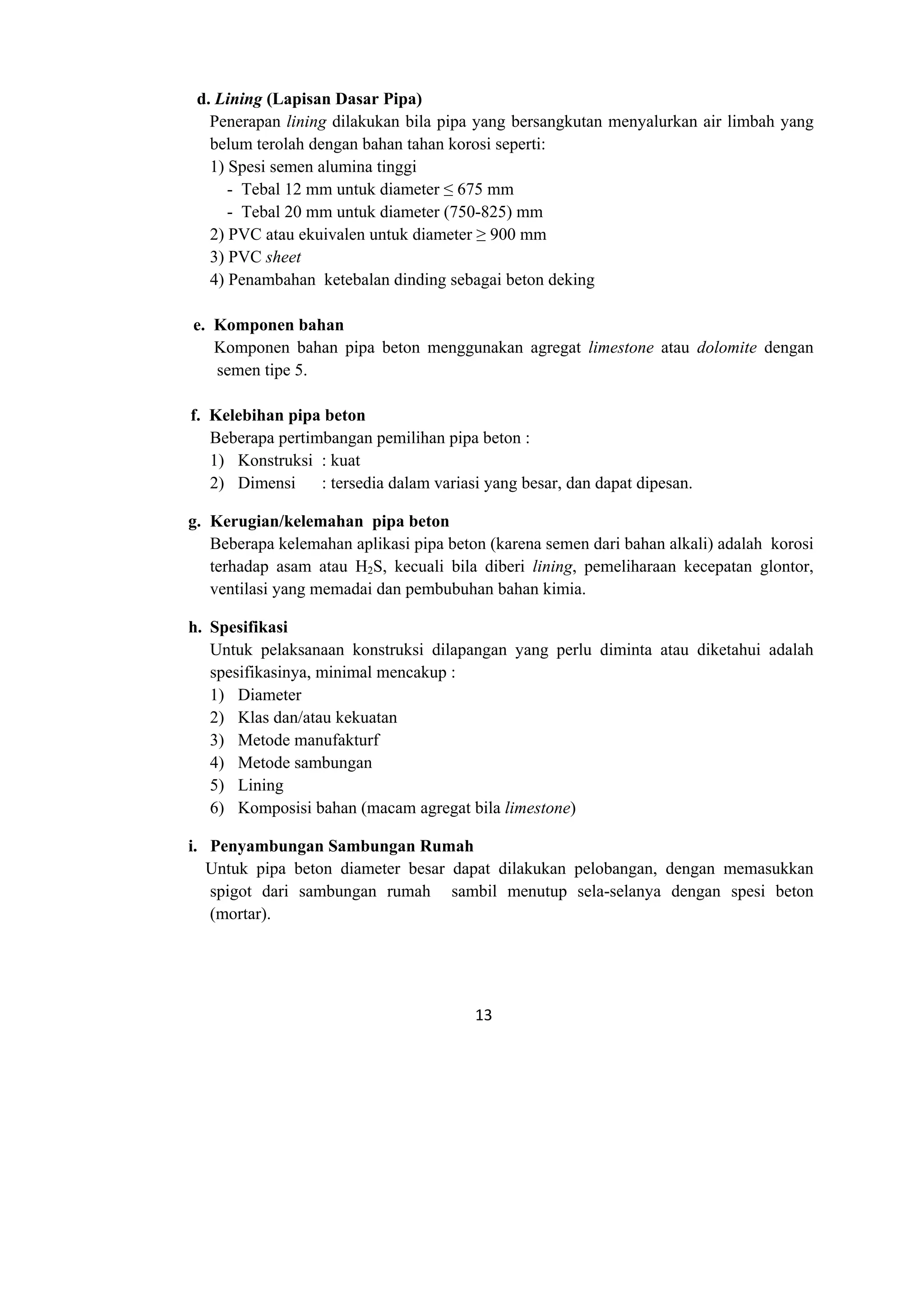 Perencanaan pengelolaan air limbah dengan sistem terpusat | PDF