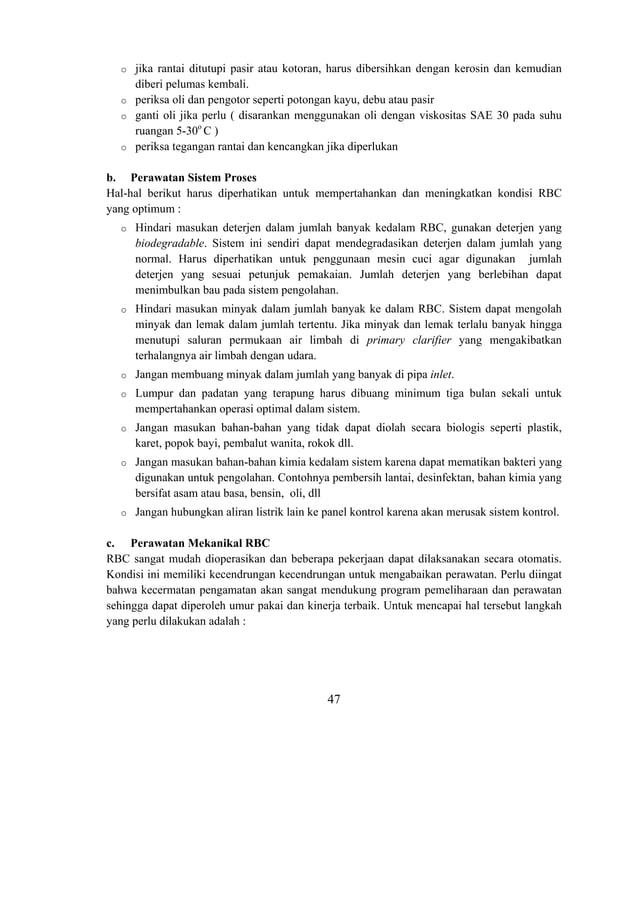 Pedoman pengoperasian dan pemeliharaan ipal | PDF