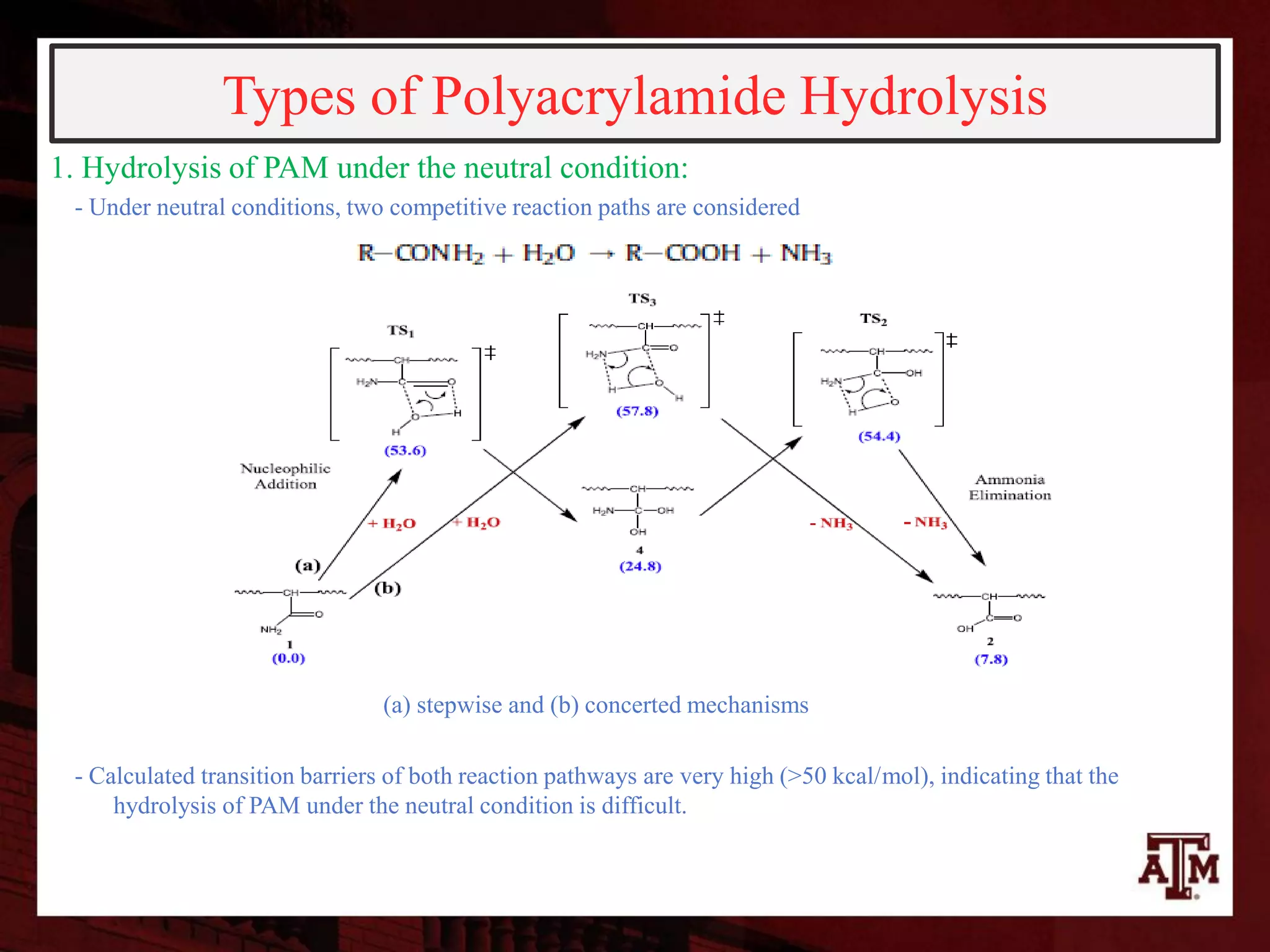 Acidic and Alkaline Hydrolysis of Polyacrylamide | PDF