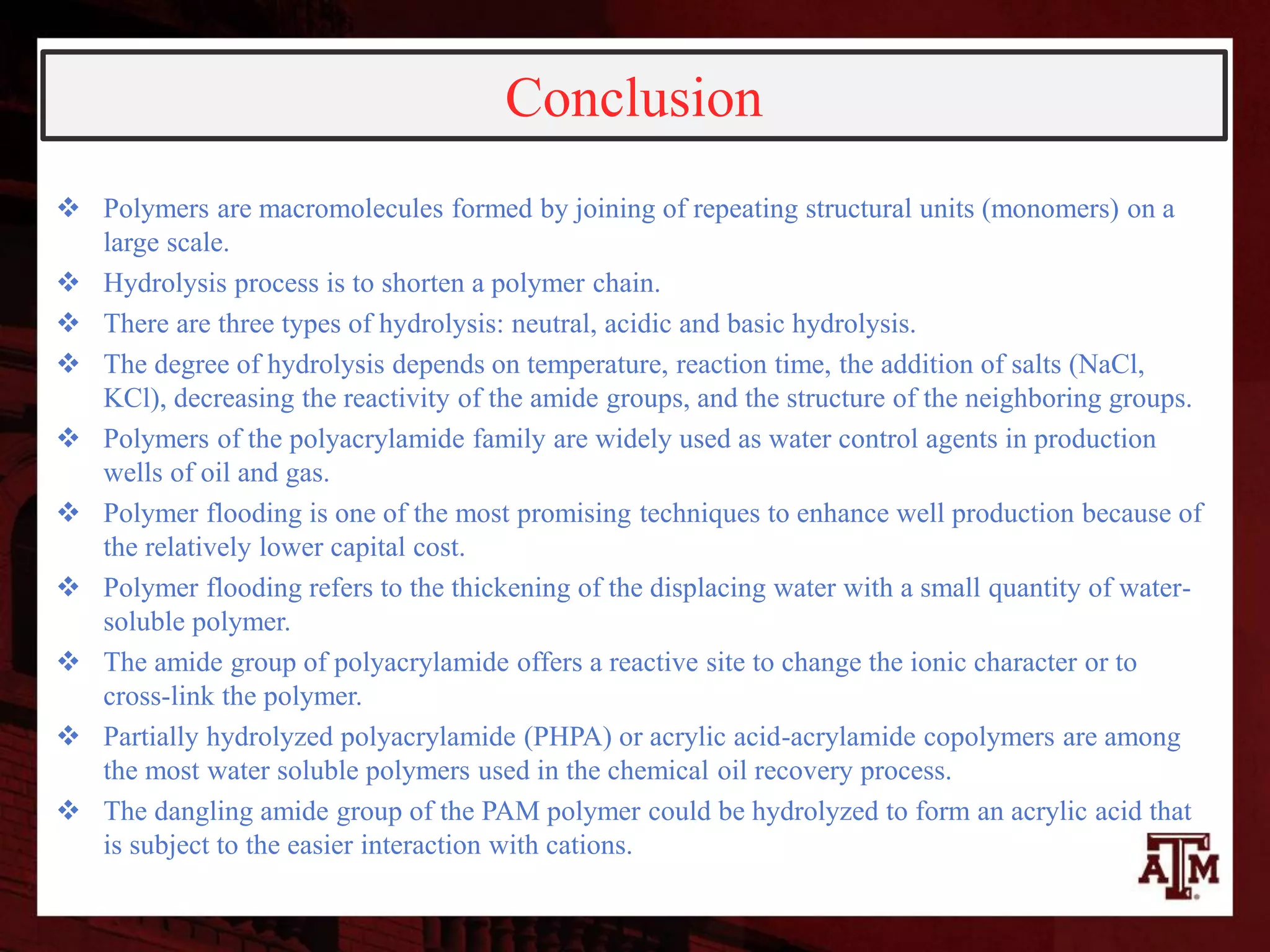 Acidic and Alkaline Hydrolysis of Polyacrylamide | PDF