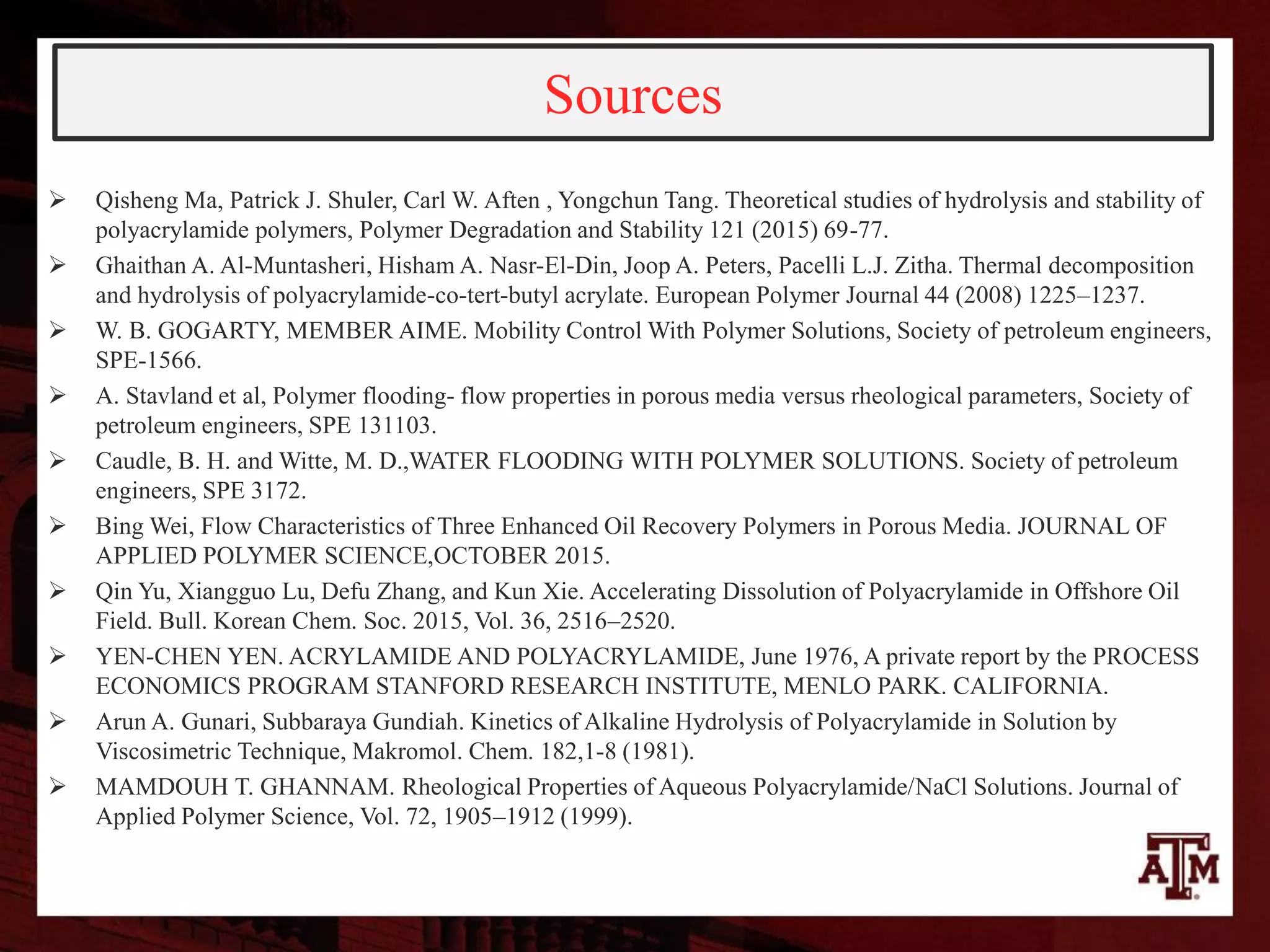 Acidic and Alkaline Hydrolysis of Polyacrylamide | PDF