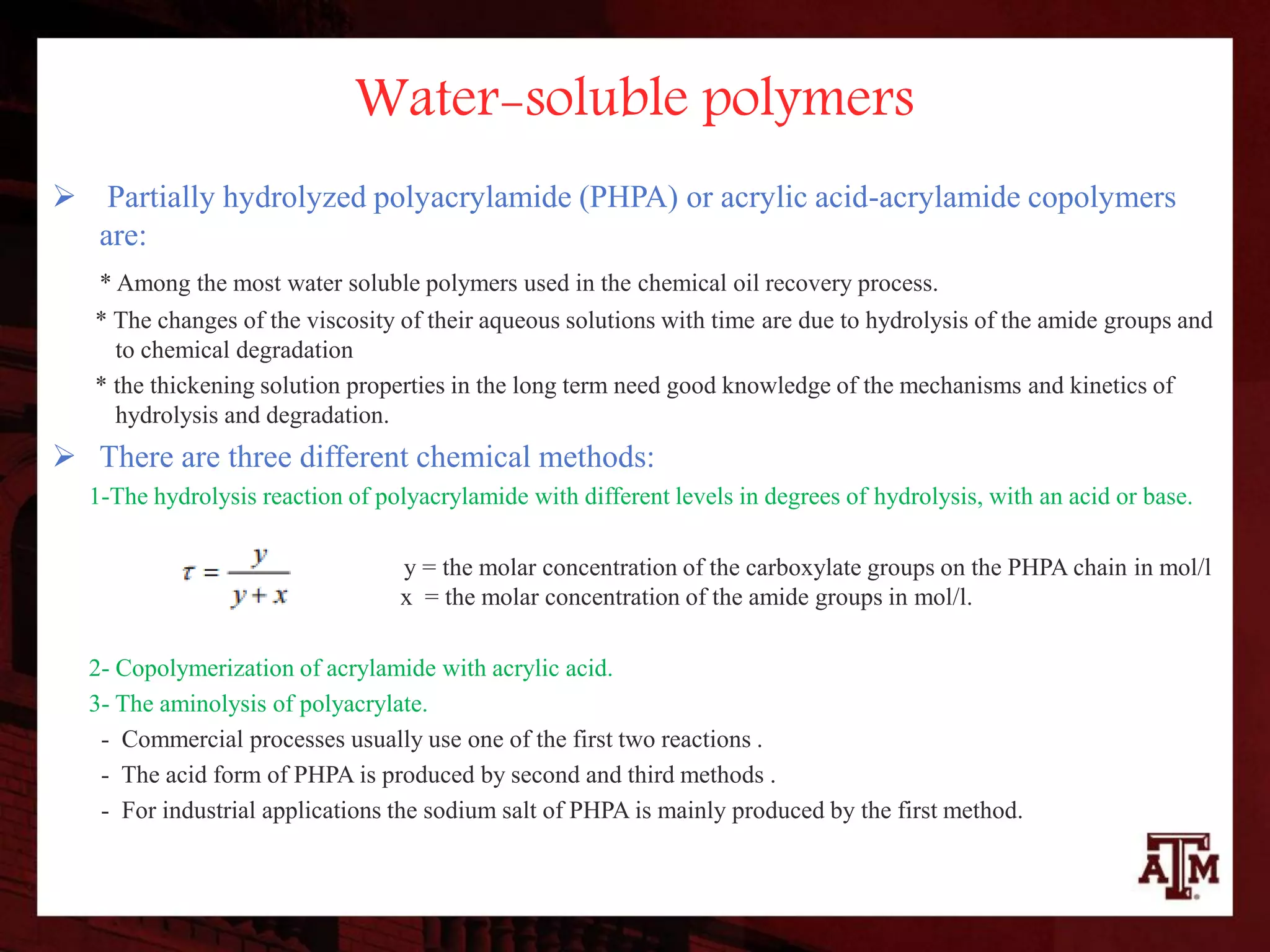 Acidic and Alkaline Hydrolysis of Polyacrylamide | PDF