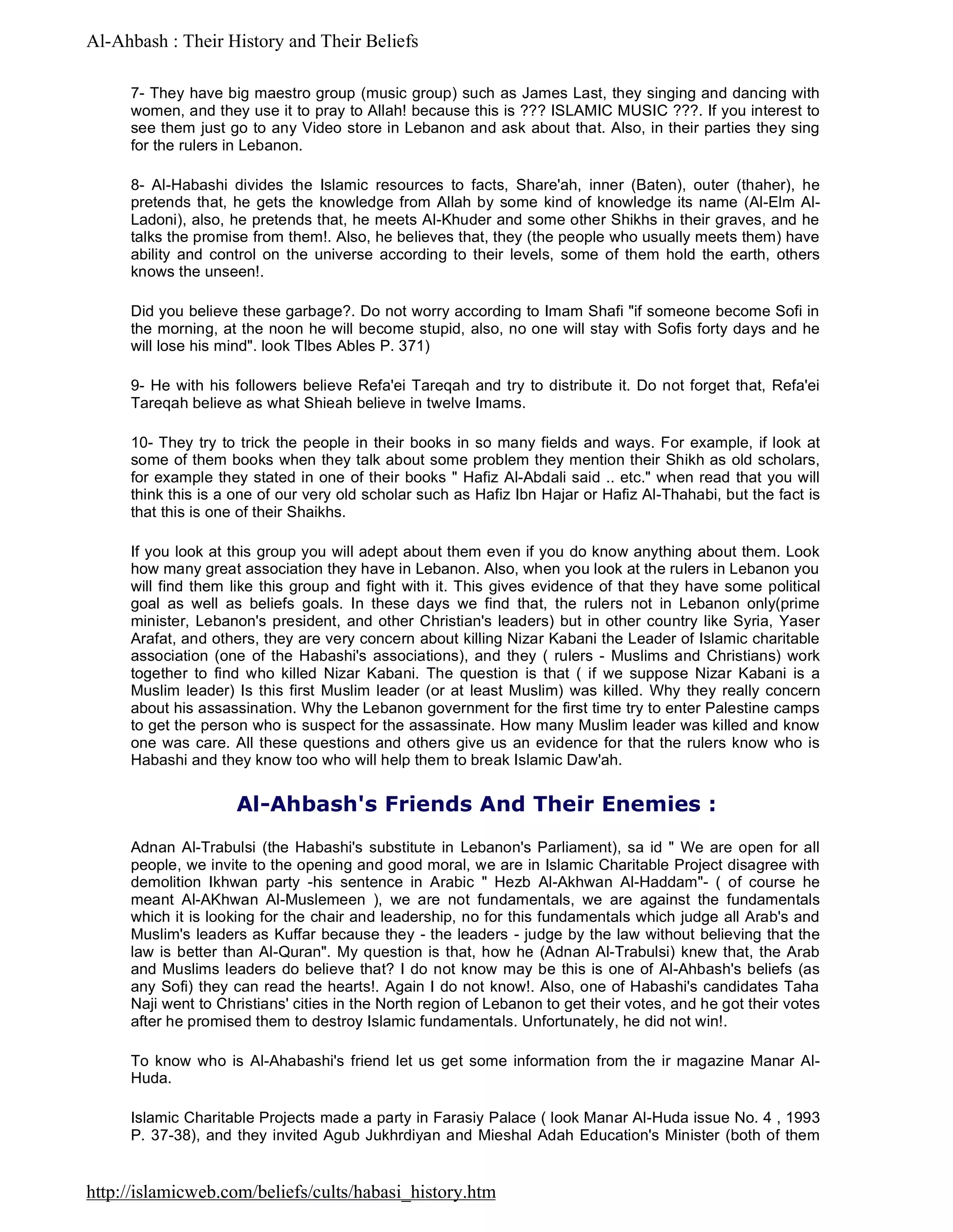 Al ahbash history and aqeedah | PDF