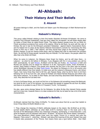 Al ahbash history and aqeedah | PDF