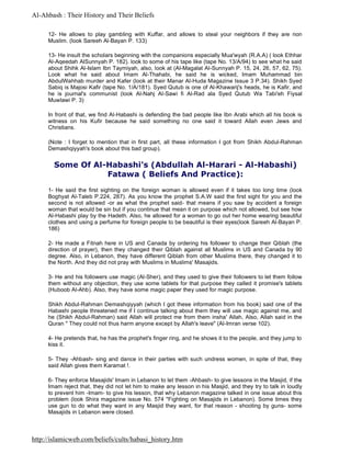 Al ahbash history and aqeedah | PDF