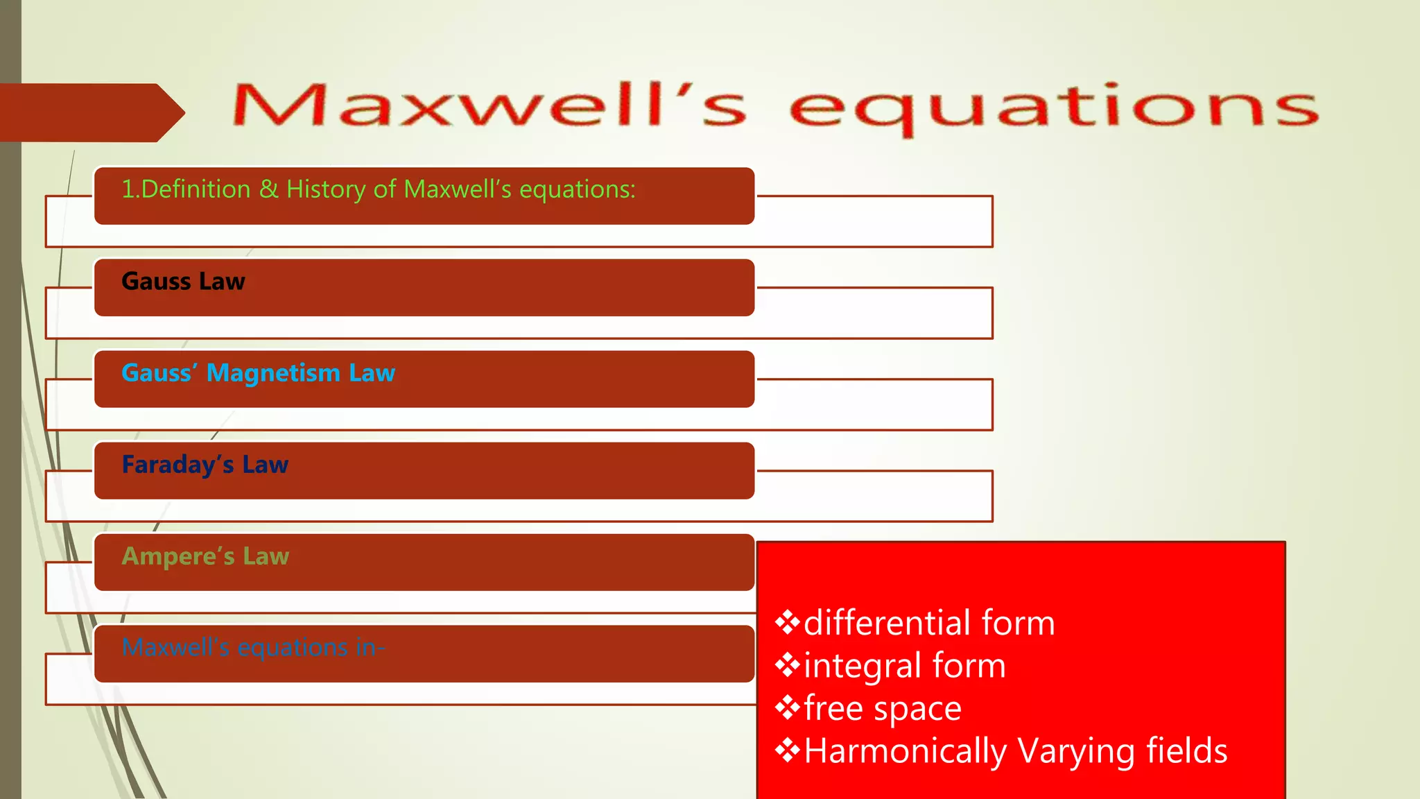 Maxwell's equation | PPTX