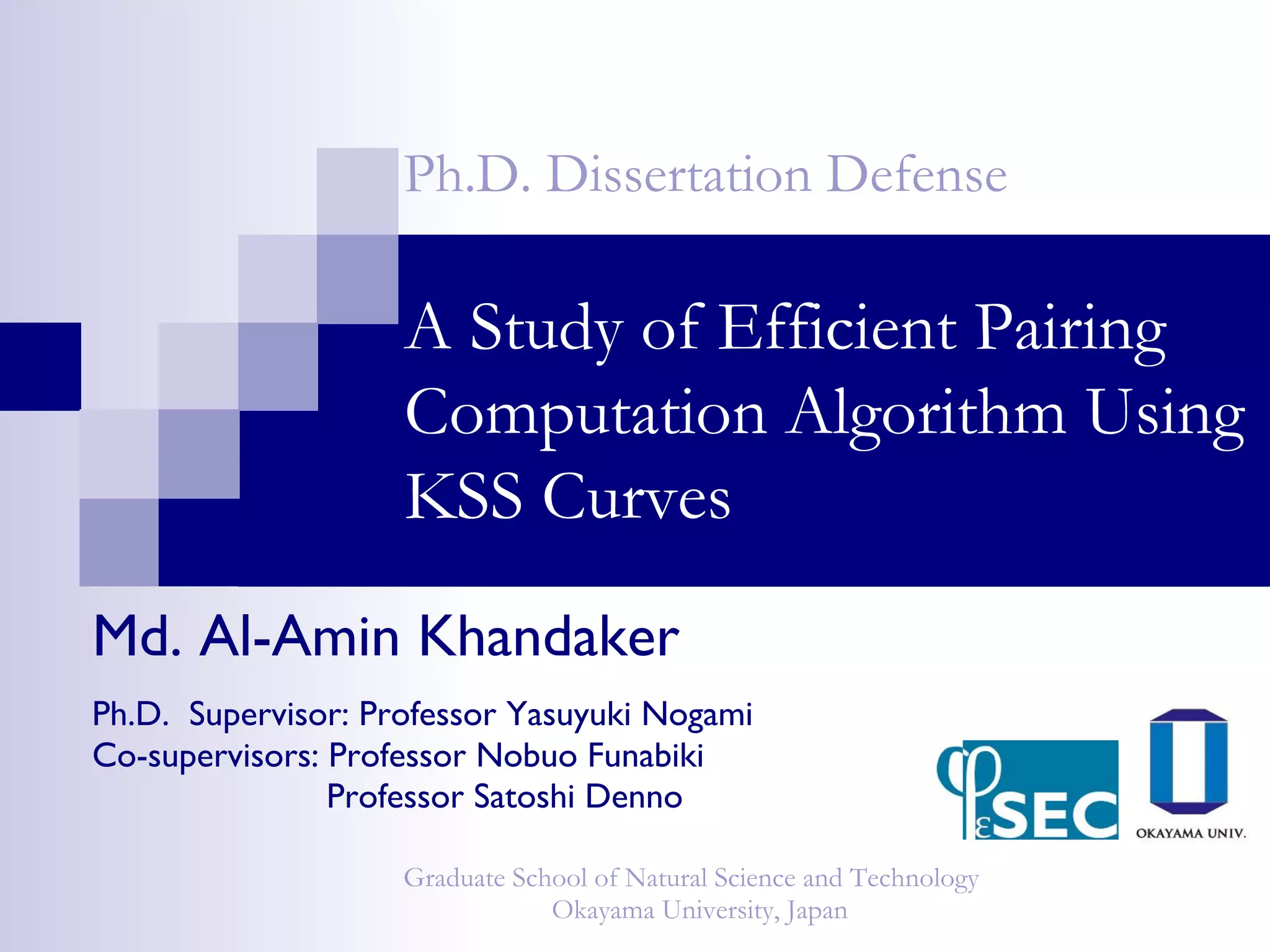 Pairing-Based Crypto: Ph.D. defence presentation | PDF