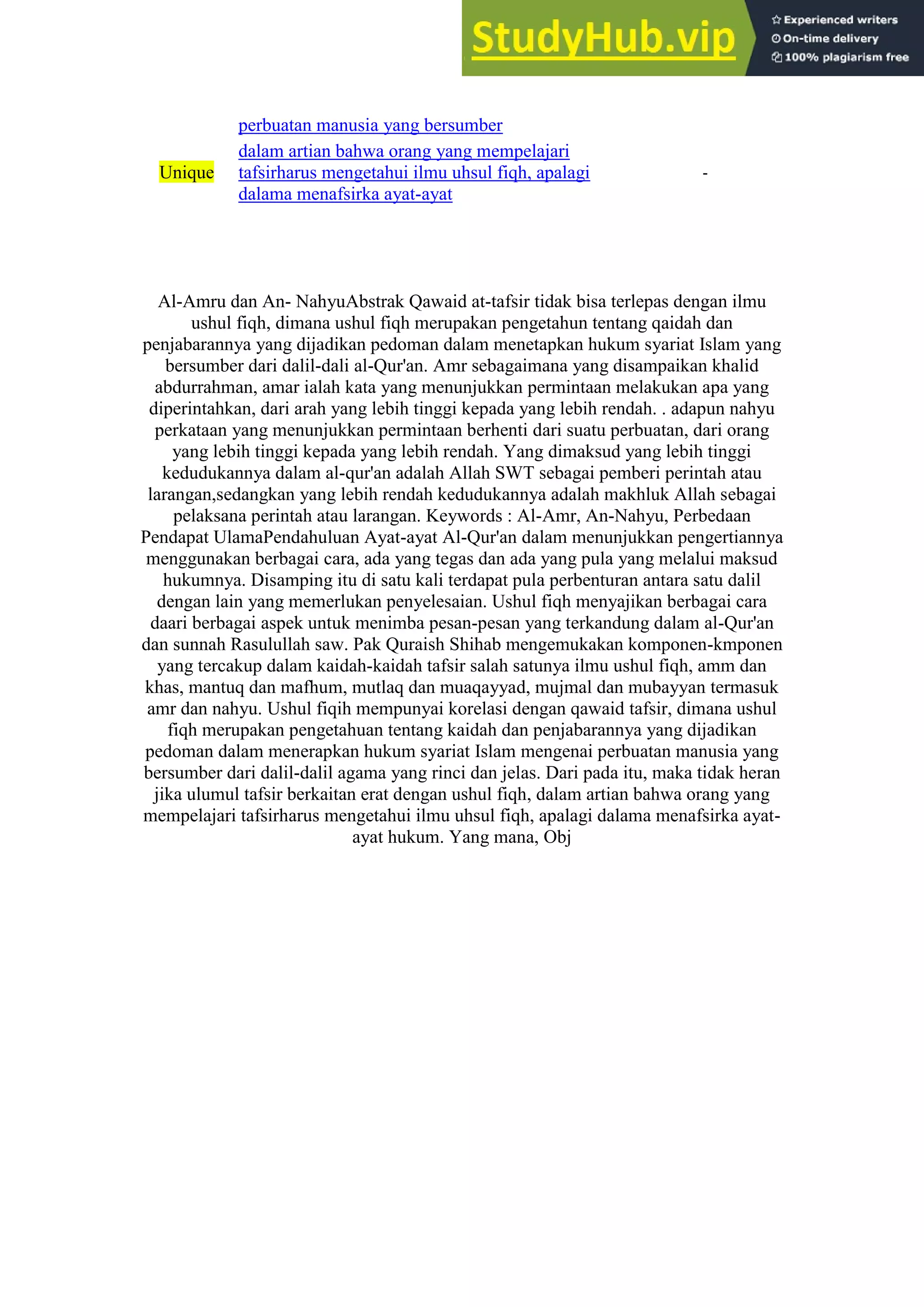 Al-Amru Dan An-Nahyu Dalam Al-Qur An | PDF