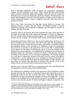 Al aqidah at-tahawiyyah - part1-5 concise notes - saalih al-fawzaan | PDF