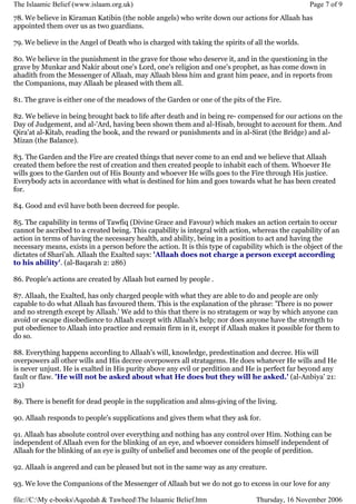 Al aqidah at-tahawiyyah (summary) | PDF