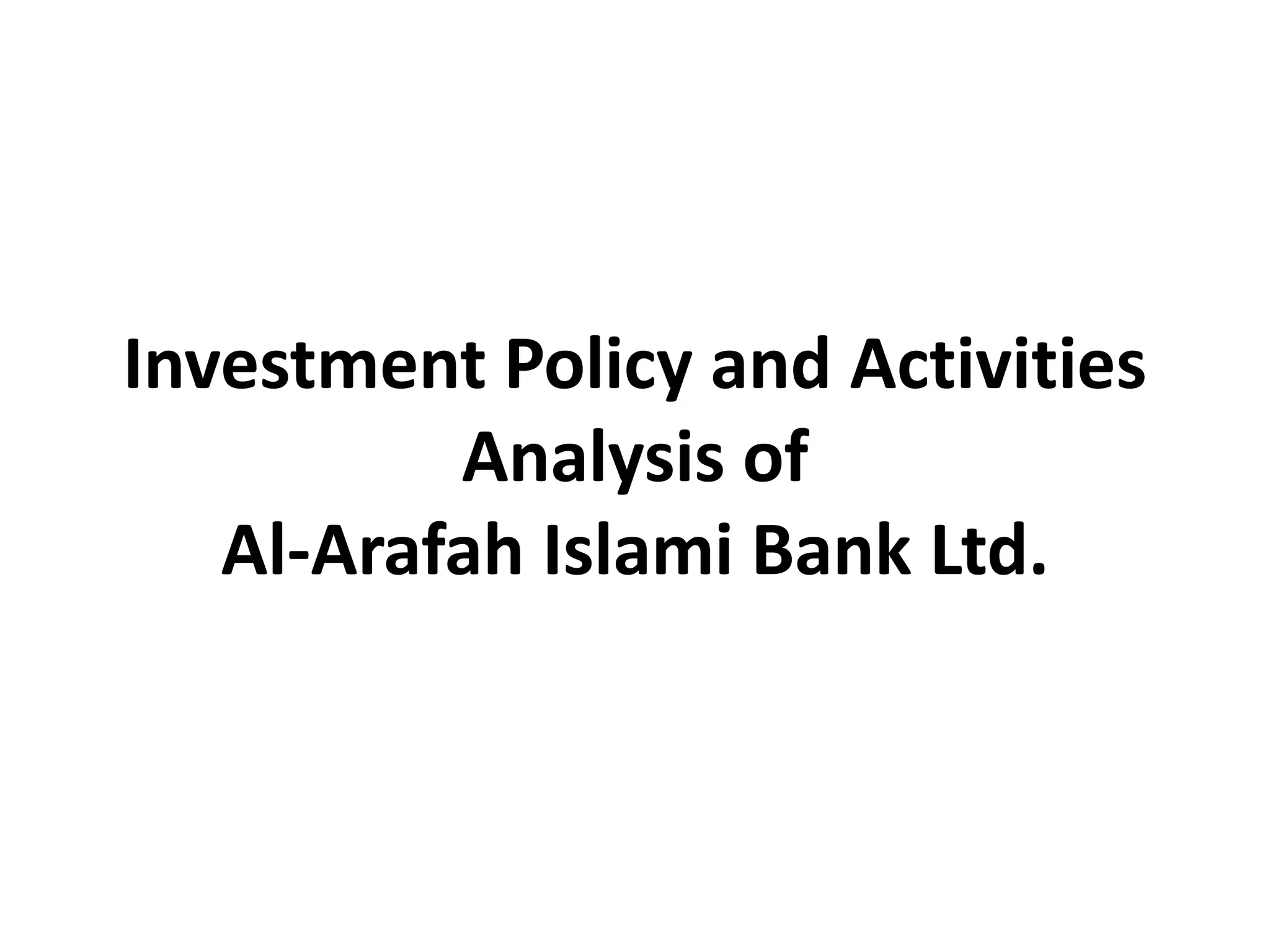 Al arafa islami bank | PPT