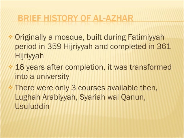 Al Azhar Ash Sharif | PPT | Islam | Religion & Spirituality