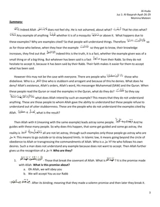 Al Baqarah Ayah 26-29 Notes | PDF