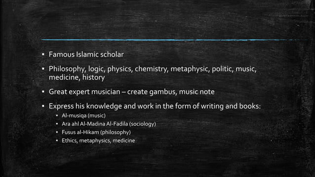 Al farabi- Biografi dan konflik Emanation Theory. | PPT