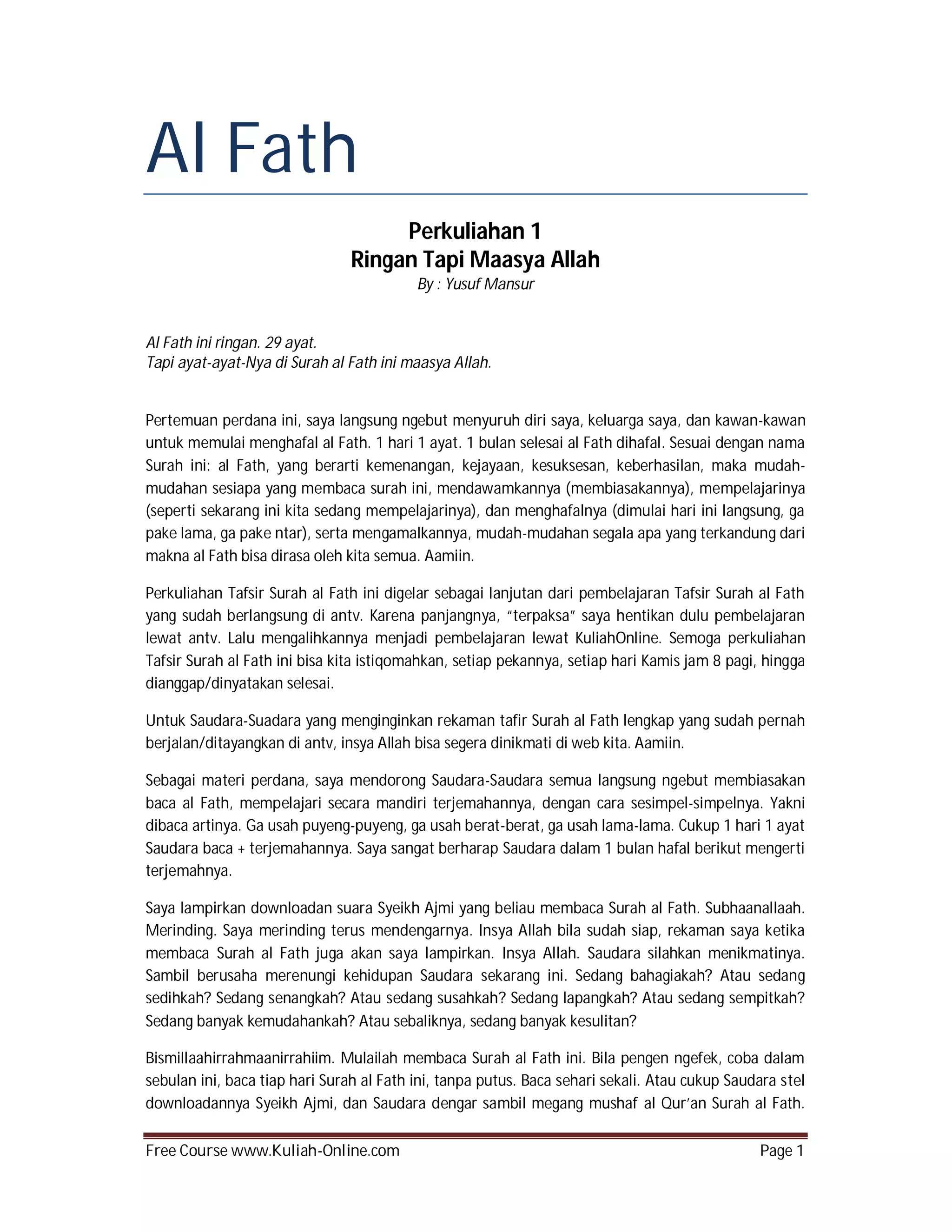 Al fath | PDF