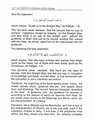 Al fawaid : A collection of wise sayings -Ibn Qayyim | PDF